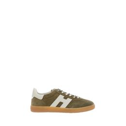 Hogan Low-Top Sneaker - Suede Sneakers With Nappa Leather Details - Gr. 8_5 - in Gr&uuml;n - f&uuml;r Damen