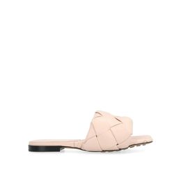 Bottega Veneta Sandalen - Lido Leather Flat Sandals - Gr. 39 (EU) - in Beige - f&uuml;r Damen