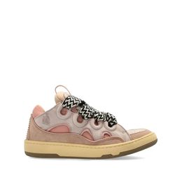 Lanvin Low-Top Sneaker - Panelled Pink Sneakers With Bold Contrast Laces - Gr. 36 (EU) - in Beige - f&uuml;r Damen