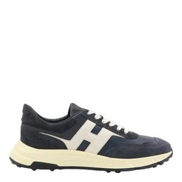 Hogan Low-Top Sneaker - Navy Blue Suede And Leather Sneakers - Gr. 7_5 - in Beige - f&uuml;r Damen