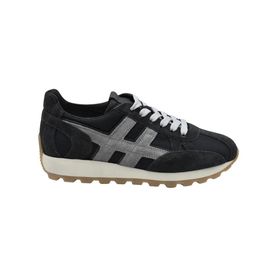 Hogan Low-Top Sneaker - Laced Blue Low-Top Sneakers With Logo Detail - Gr. 10 - in Schwarz - f&uuml;r Damen