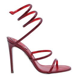 Rene Caovilla Ren&eacute; Caovilla Sandalen - Vibrant Red Sandals With Minimalist Design - Gr. 37,5 (EU) - in Rot - f&uuml;r Damen
