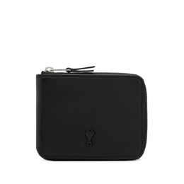 AMI Paris Portemonnaies - Smooth Grain Zip Wallet - Gr. unisize - in Schwarz - f&uuml;r Damen