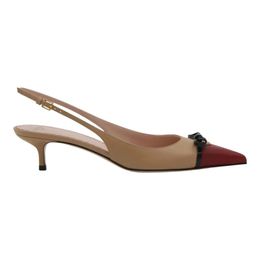 Valentino Garavani Hohe Schuhe - Slingback Heels With Pointed Toe - Gr. 36 (EU) - in Braun - f&uuml;r Damen