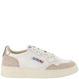 Autry Low-Top Sneaker - Medalist Low Sneakers With Perforated Toe - Gr. 39 (EU) - in Beige - f&uuml;r Damen