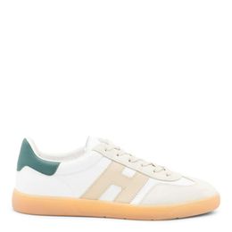 Hogan Low-Top Sneaker - White And Beige Leather Sneakers - Gr. 6 - in Beige - f&uuml;r Damen