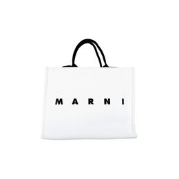 Marni Shopper & Totes - Logo Tote Bag &ndash; Black - Gr. unisize - in Wei&szlig; - f&uuml;r Damen