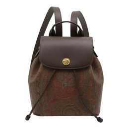Etro Rucks&auml;cke - Textured Leather Backpack With Paisley Pattern - Gr. unisize - in Schwarz - f&uuml;r Damen