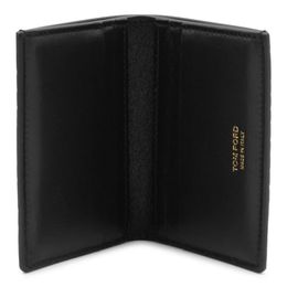 Tom Ford Portemonnaies - Bifold Wallet With Textured Crocodile Pattern - Gr. unisize - in Schwarz - f&uuml;r Damen