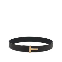 Tom Ford G&uuml;rtel - "T Icon" Reversible Belt - Gr. 90 - in Schwarz - f&uuml;r Damen