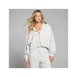 Myprotein MP Damen Leichter Loopback Durchgehender Rei&szlig;verschluss Hoodie - Grau Meliert - L