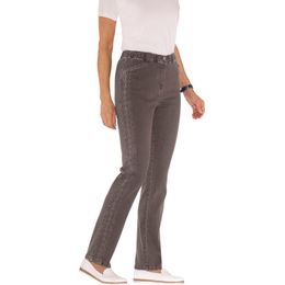 CR&Eacute;ATION L Damen Jeans mit Rei&szlig;verschluss-Blende dunkeltaupe Gr&ouml;&szlig;e 255