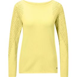 CREATION L PREMIUM Damen 3/4 Arm-Pullover in Feinstrick-Qualit&auml;t zitrone Gr&ouml;&szlig;e 40