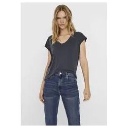 V&eacute;ro Moda V-Shirt VERO MODA "VMFILLI SS V-NECK TEE GA NOOS", Damen, Gr. XS, ombre blau, Jersey, Obermaterial: 70% Modal (TENCELTM), 30% Polyester, unifarben, relaxed fit normal, V-Ausschnitt, Shirts, Materialmix, relaxed fit