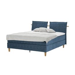 SKAGEN STUDIO Boxspringbett - blau - Materialmix - 202 cm - 107 cm - M&ouml;bel Kraft