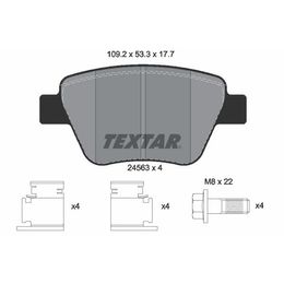 TEXTAR Bremsbelagsatz, Scheibenbremse 2456301 hinten rechts links mit Zubeh&ouml;r f&uuml;r SKODA VW (SVW) SEAT (FAW) AUDI 5K0698451 2K5698451 5K0698451D