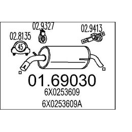 MTS MARKENTECHNIKSERVICEGMBH & CO. KG MTS Endschalld&auml;mpfer 0169030 f&uuml;r VW