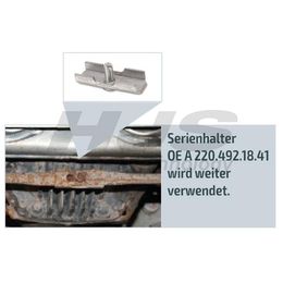 HJS Reparaturhalter, Abgasanlage Halter, 82 13 4350 Abgasanlage,Halter, links 55mm f&uuml;r MERCEDES-BENZ 211.490.41.59 A211.490.46.21 A211.490.99.35