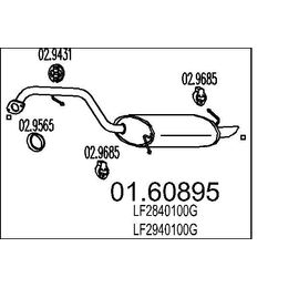 MTS MARKENTECHNIKSERVICEGMBH & CO. KG MTS Endschalld&auml;mpfer 01.60895 f&uuml;r MAZDA LF2840100G LF2940100G