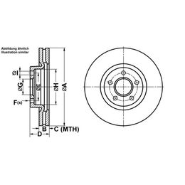 ATE Bremsscheibe 24.0125-0202.1 vorne rechts links bel&uuml;ftet 300,0mm f&uuml;r FORD DV61-1125-CA 1825134