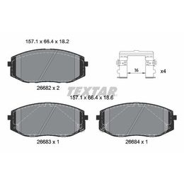 TEXTAR Bremsbelagsatz, Scheibenbremse 2668201 f&uuml;r HYUNDAI