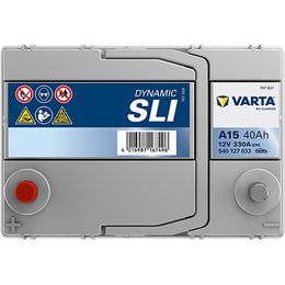 Varta Starterbatterie DYNAMIC SLI 12 V, 40 Ah, 330 A 540127033K262 12V 40Ah 330A f&uuml;r SUZUKI FIAT / LANCIA TOYOTA NISSAN OPEL CHEVROLET KE24135J00NY 33