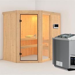 Karibu Sauna Fiona 1, 9 kW ext. Steuerung Easy Bio, ohne Dachkranz