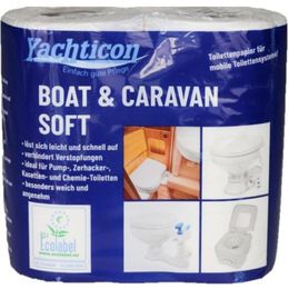 Yachticon Toilettenpapier Boat Caravan Soft, 4 Rollen