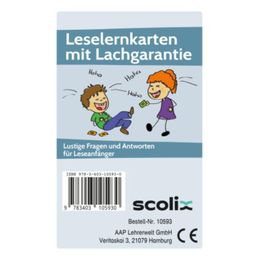 scolix Spiel - Leselernkarten mit Lachgarantie (Kartenspiel) | Gr.: onesize