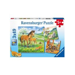 Ravensburger Kuschelzeit. Kinderpuzzle 3 x 49 Teile | Gr.: onesize