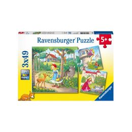 Ravensburger Kinderpuzzle - 08051 Rapunzel, Rotk&auml;ppchen & der Froschk&ouml;nig -... | Gr.: onesize