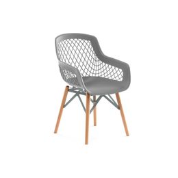 Kayoom Stuhl Pure Style 2erSet in grau | Gr.: onesize