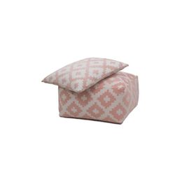 Kayoom Sitzkissen Unwind Pouf & Cushion Set in wei&szlig; - pastellrosa | Gr.: onesize