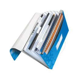 Leitz Projektmappe Wow A4 PP 6 F&auml;cher blau metallic | Gr.: onesize
