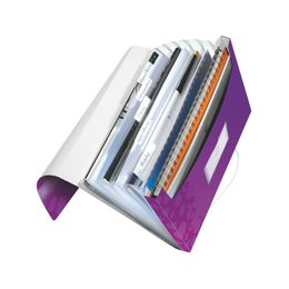 Leitz Projektmappe Wow A4 PP 6 F&auml;cher violett | Gr.: onesize