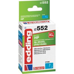 Edding Druckerpatrone f&uuml;r HP No. 953XL (F6U16AE) cyan | Gr.: onesize