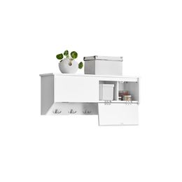 sobuy Wandgarderobe in Wei&szlig; - (B)78 x (H)30 x (T)20cm | Gr.: onesize