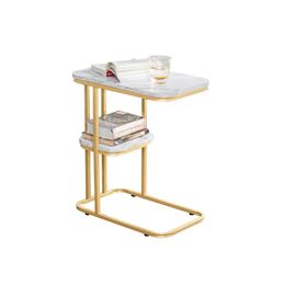 sobuy Beistelltisch in Gold - (B)50 x (H)58 x (T)30cm | Gr.: onesize