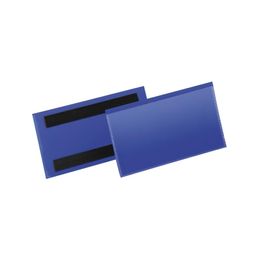 Durable Etikettentaschen magnetisch 150x67mm blau Packung mit 50 St&uuml;ck | Gr.: onesize
