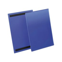 Durable Kennzeichnungstasche magnetisch A4 blau Packung mit 50 St&uuml;ck | Gr.: onesize