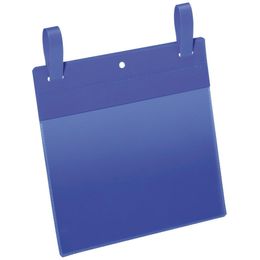 Durable Gitterboxtaschen mit Laschen A5 quer blau Packung mit 50 St&uuml;ck | Gr.: onesize