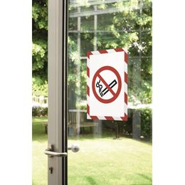 Durable Informationsrahmen Duraframe Security A4 Packung mit 2 St&uuml;ck wei&szlig;/rot | Gr.: onesize