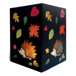 Buntpapierfabrik Ludwig B&auml;hr Laternen-Bastelset Blanko 300g/qm 14x20cm schwarz | Gr.: onesize