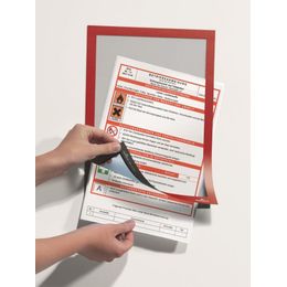 Durable Magnetrahmen Duraframe selbstklebend A4 rot Packung mit 2 St&uuml;ck | Gr.: onesize