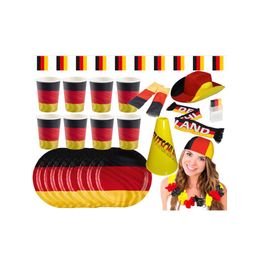 Amscan Gro&szlig;es Deutschland Fan-Set (25-teilig) in mehrfarbig | Gr.: onesize