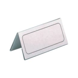 Durable Tischnamensschild 63/126x150mm Hartfolie Packung mit 25 St&uuml;ck | Gr.: onesize