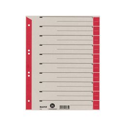 Leitz Trennblatt 16520025 DIN A4 230g Karton rot 100 St&uuml;ck | Gr.: onesize