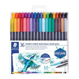 Staedtler Doppelfasermaler marsgraphic duo Pinselspitze Packung mit 36 St&uuml;ck | Gr.: onesize