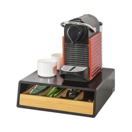 sobuy Kaffeekapsel Box in Schwarz und Natur - (B)30 x (H)10 x (T)31cm | Gr.: onesize
