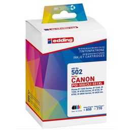 Edding Tintenpatronen Multipack ersetzt Canon PGI-550XL BK + CLI551 BK/C/M/Y | Gr.: onesize